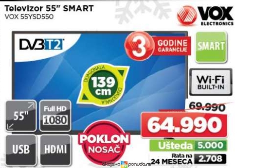 Televizor Vox TV 55 in Smart LED Full HD, 55YD550, Vox