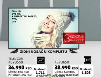 Televizor Vox TV 40 in LED Full HD, 40YB550, Vox