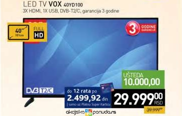 Vox televizor 40 in LED Full HD, Vox