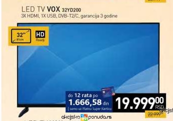 Vox televizor 32 in LED HD Ready, Vox