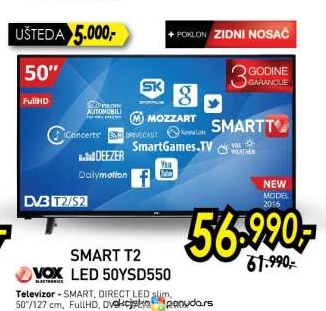 Vox TV 50 in Smart LED Full HD, Vox