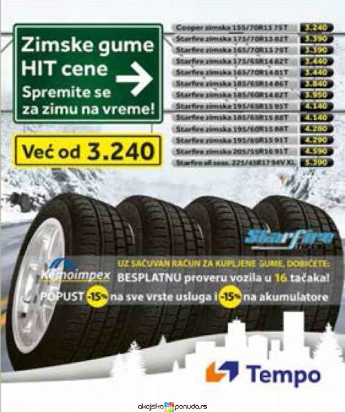 Starfire zimske auto gume 155/70/R13, Starfire