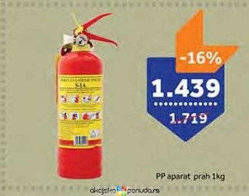 PP aparat prah, 1kg,