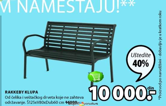 Baštenska klupa Rekkeby, Jysk