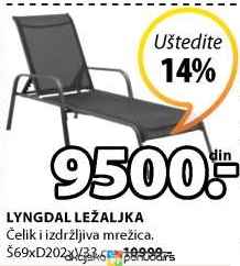 Baštenska ležaljka Lyngdal, Jysk