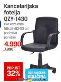 Kancelarijska fotelja QZY-1430, Forma Ideale