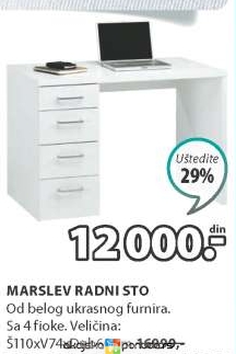 Radni sto Marslev, Jysk