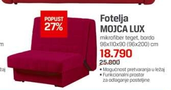 Fotelja MOJCA mikrofiber, Forma Ideale