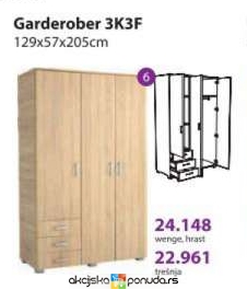 Garderober Matis 3K3F, wange, Matis