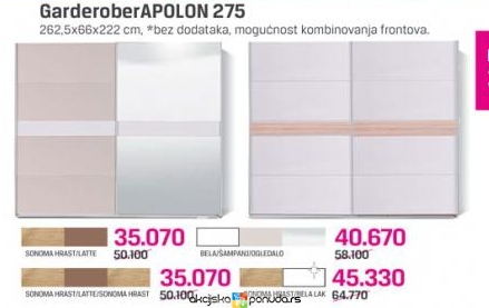 Garderober Apolon 275, Forma Ideale