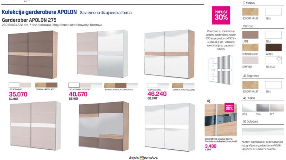 Garderober Apolon 275, Forma Ideale