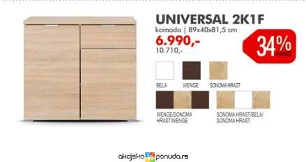 Komoda UNIVERSAL 2K1F, Forma Ideale