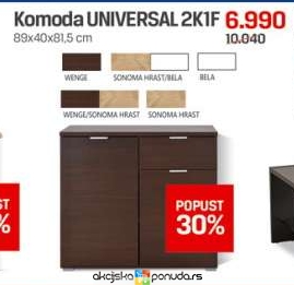 Komoda UNIVERSAL 2K1F, Forma Ideale