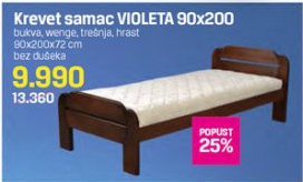 Krevet samac VIOLETA, Forma Ideale