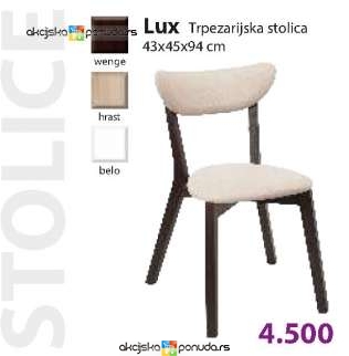 Trpezarijska stolica Lux, Matis