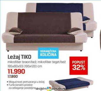 Ležaj Tiko mikrofiber, Forma Ideale