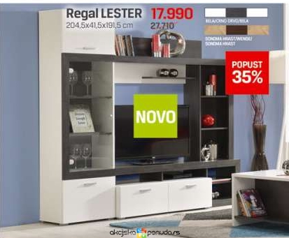 Regal ya dnevnu sobu Lester, Forma Ideale