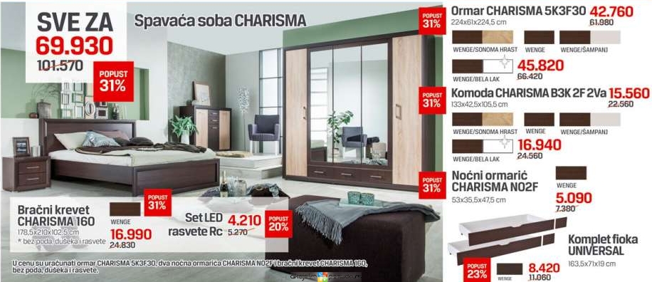 Spavaća soba Charisma, Forma Ideale