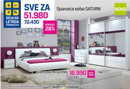 Spavaća soba Saturn, Forma Ideale