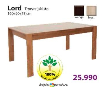 Trpezarijski sto Lord, Matis