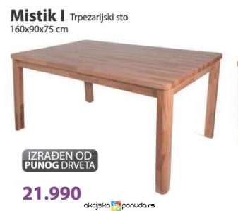 Trpezarijski sto Mistik I, Matis