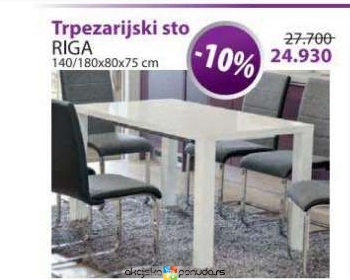 Trpezarijski sto Riga, Matis