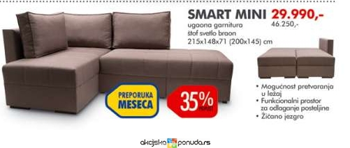 Ugaona garnitura Smart Mini, Forma Ideale