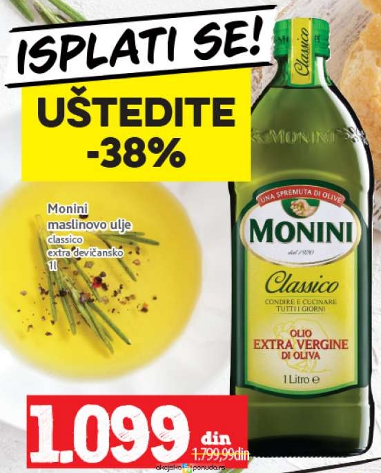 Maslinovo ulle Monini, 1l, Monini