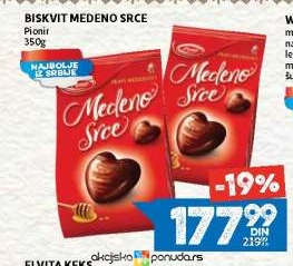 Medeno srce Pionir, 350g, Pionir