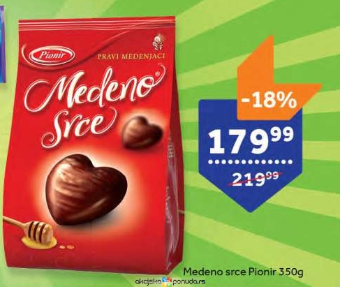 Medeno srce Pionir, 350g, Pionir