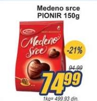 Medeno srce Pionir, 150g, Pionir