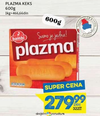 Bambi Plazma keks 600g, Bambi