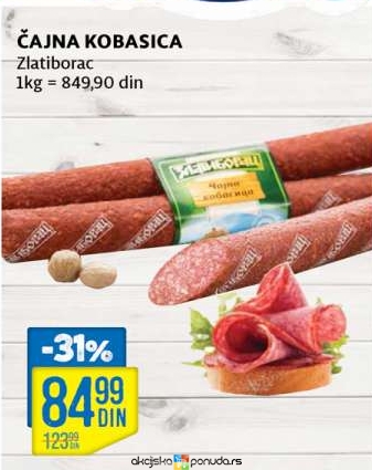 Čajna kobasica Zlatiborac, 100g, Zlatiborac