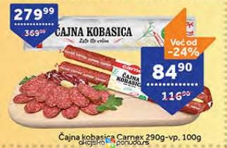 Čajna kobasica Carnex, 100g, Carnex