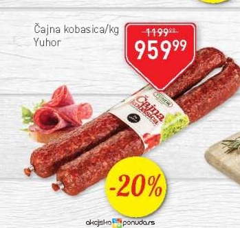 Čajna kobasica Yuhor, 1kg, Yuhor