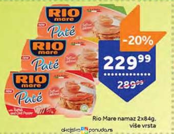 Rio mare namaz, 2x84g, Rio mare