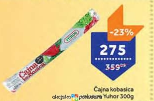 Čajna kobasica Yuhor, 300g, Yuhor