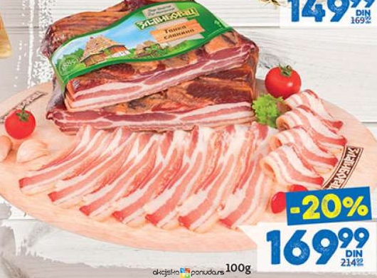 Tanka slanina Zlatiborac, 100g, Zlatiborac