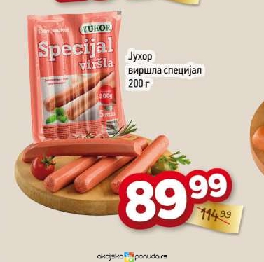 Viršle specijal Yuhor, 200g, Yuhor