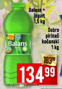 Jogurt Balans+, 1,5kg, Imlek