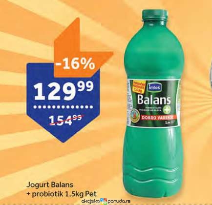 Jogurt Balans+ Imlek, 1,5kg, Imlek