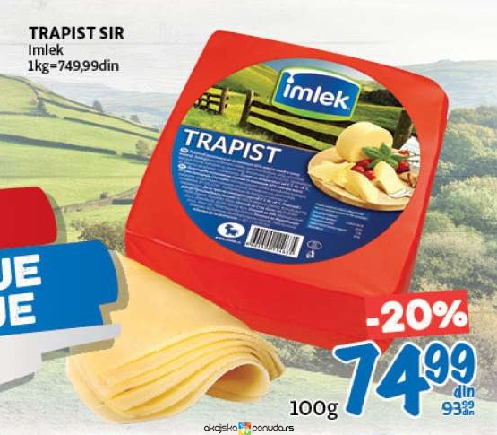 Trapist sir imlek, 100g, Imlek