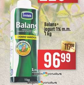 Jogurt Balans+, 1kg, Imlek