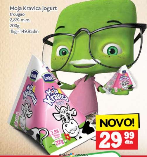 Moja kravica jogurt trougao, 200g, Imlek