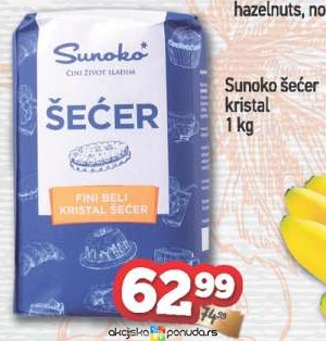 Sunoko šećer kristal 1kg, Sunoko