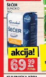 Šećer kristal Sunoco, 1kg, Sunoko