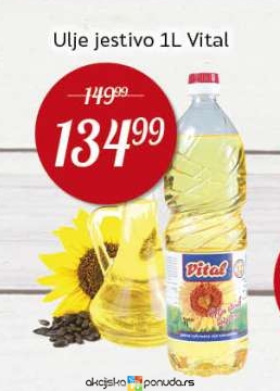 Suncokretovo ulje Vital, 1l, Vital