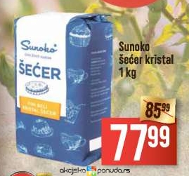 Šećer kristal Sunoko, 1kg, Sunoko