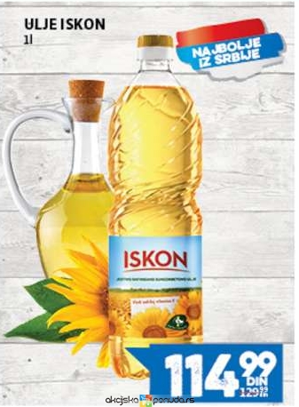 Suncokretovo ulje Iskon, 1l, Iskon