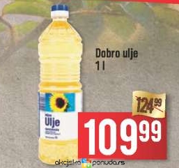 Suncokretovo ulje Dobro, 1l, Dobro